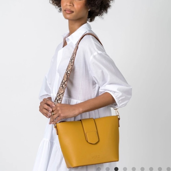 Mersi | Bags | Mersi Isabel Bucket Bag Yellow Vegan Leather | Poshmark